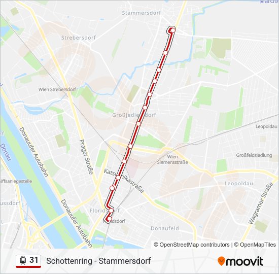 31 Route: Fahrpläne, Haltestellen & Karten - Floridsdorf S+U (Aktualisiert)