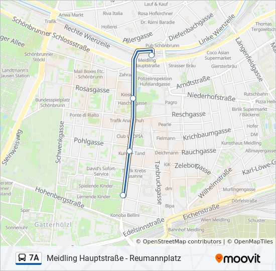 7a Route: Fahrpläne, Haltestellen & Karten - Hohenbergstraße (Aktualisiert)