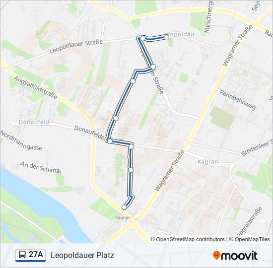 27a Route: Fahrpläne, Haltestellen & Karten - Leopoldauer Platz ...