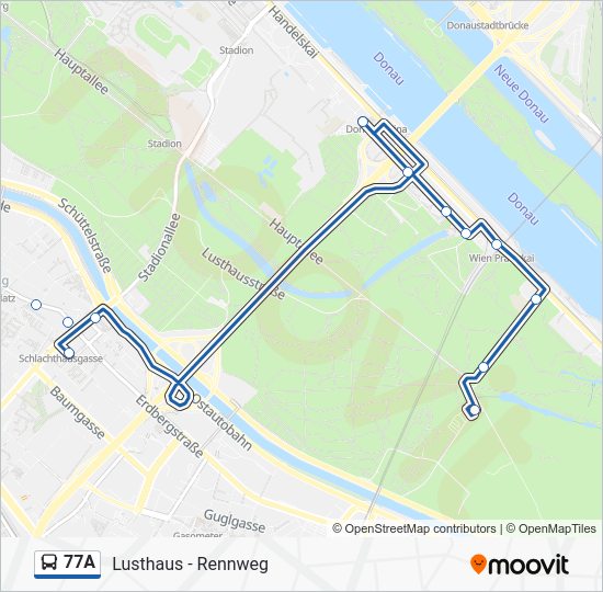 77A Route: Fahrpläne, Haltestellen & Karten - Lusthaus (Aktualisiert)
