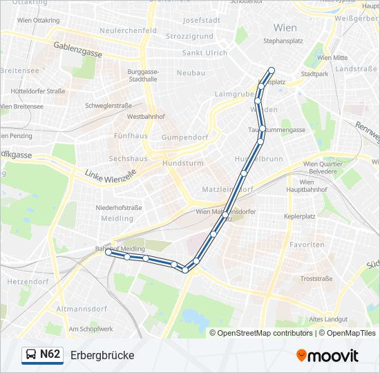 n62 Route: Schedules, Stops & Maps - Erbergbrücke (Updated)