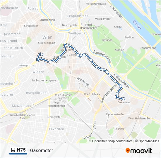 N75 Route: Schedules, Stops & Maps - Gasometer (Updated)