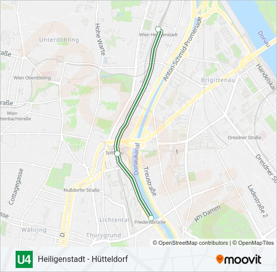 U4 Route: Schedules, Stops & Maps - Friedensbrücke (Updated)