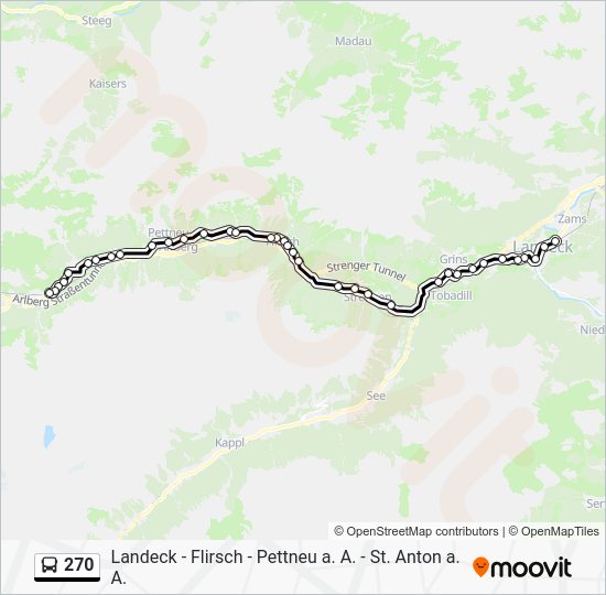 270 Route: Schedules, Stops & Maps - St. Anton A. A. Terminal West ...