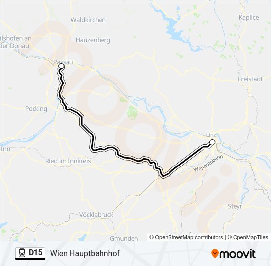 D15 Route: Fahrpläne, Haltestellen & Karten - Wien Hauptbahnhof ...