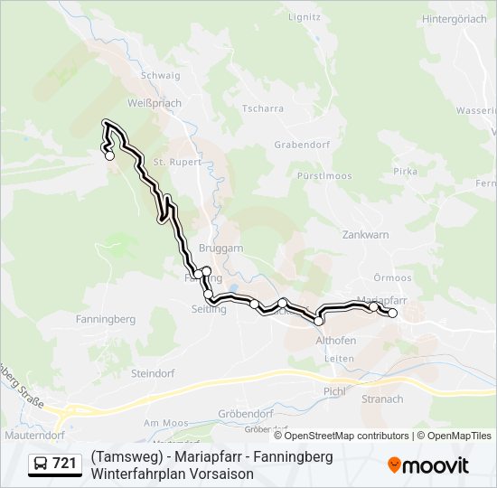 721 Route: Fahrpläne, Haltestellen & Karten - Mariapfarr Gemeindeamt ...