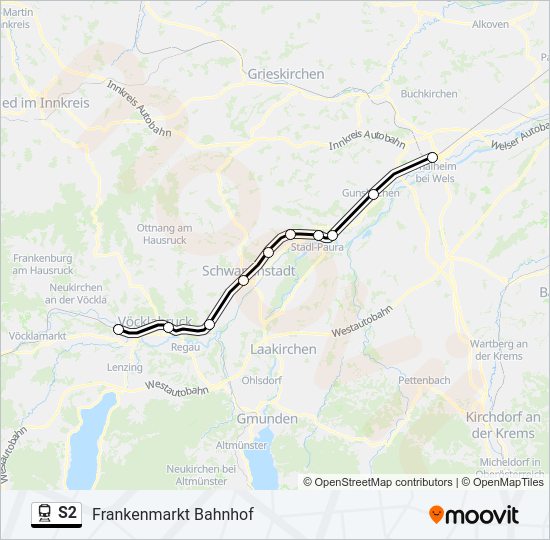 S2 Route: Fahrpläne, Haltestellen & Karten - Frankenmarkt Bahnhof ...