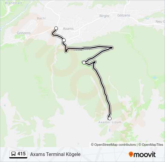415 Route: Schedules, Stops & Maps - Axams Terminal Kögele (Updated)