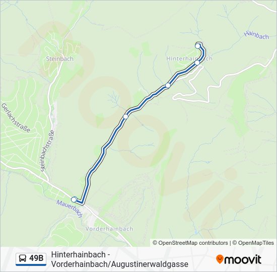 49B Route: Fahrpläne, Haltestellen & Karten - Vorderhainbach ...