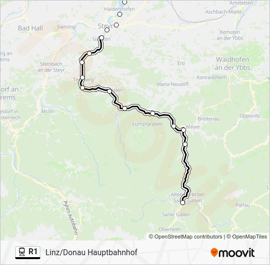 r1 Route: Schedules, Stops & Maps - Linz/Donau Hauptbahnhof (Updated)