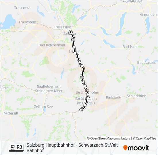 r3 Route: Schedules, Stops & Maps - Schwarzach-St.Veit (Updated)