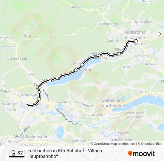 s2 Route: Schedules, Stops & Maps - Villach Hauptbahnhof (Updated)