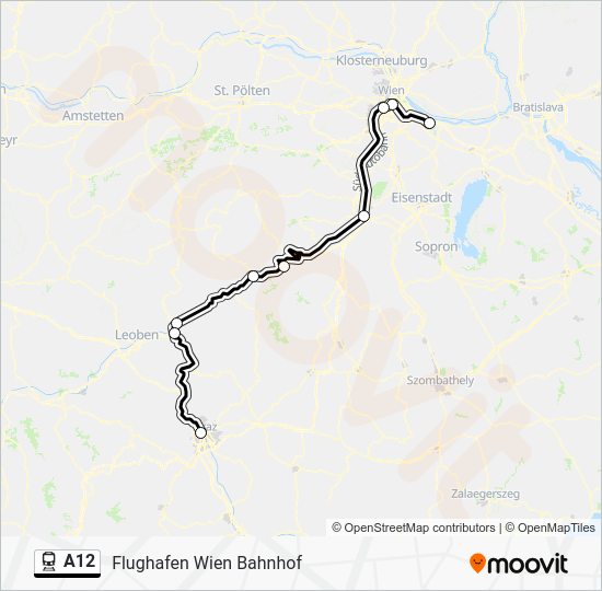 a12 Route: Schedules, Stops & Maps - Flughafen Wien Bahnhof (Updated)