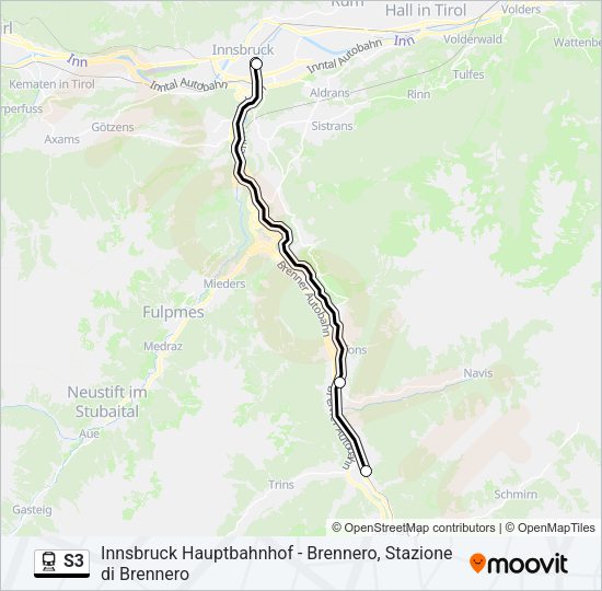 s3 Route: Schedules, Stops & Maps - Innsbruck Hauptbahnhof (Updated)