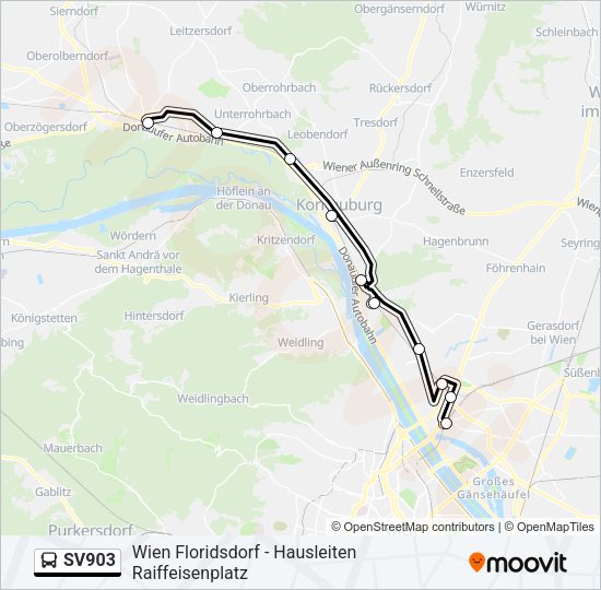 SV903 Route: Fahrpläne, Haltestellen & Karten - Stockerau Bahnhof ...
