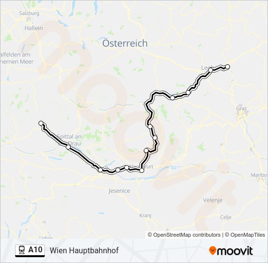 a10 Route: Schedules, Stops & Maps - Wien Hauptbahnhof (Updated)