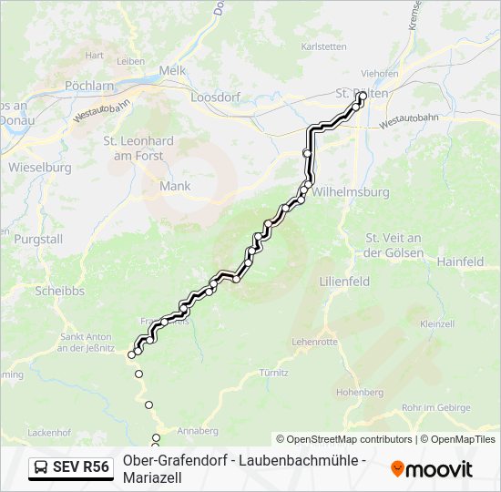 sev r56 Route: Fahrpläne, Haltestellen & Karten - St. Pölten ...