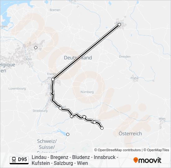 D95 Route: Schedules, Stops & Maps - Innsbruck Hauptbahnhof (Updated)