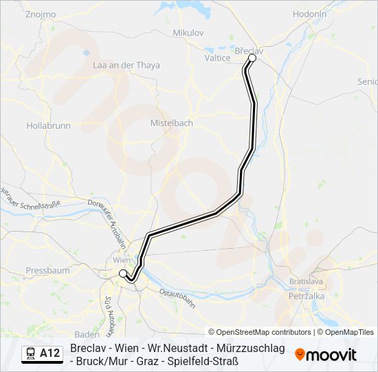 A12 Route: Fahrpläne, Haltestellen & Karten - Wien Hauptbahnhof ...