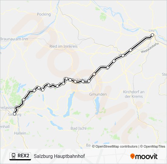 REX2 Route: Schedules, Stops & Maps - Salzburg Hauptbahnhof (Updated)