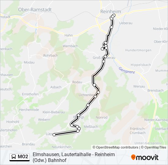 mo2 Route: Schedules, Stops & Maps - Modautal-Lützelbach Brandauer ...