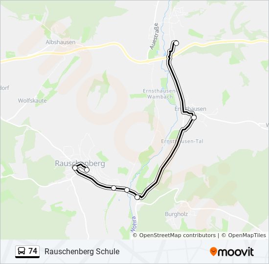 74 Route: Schedules, Stops & Maps - Rauschenberg Schule (Updated)