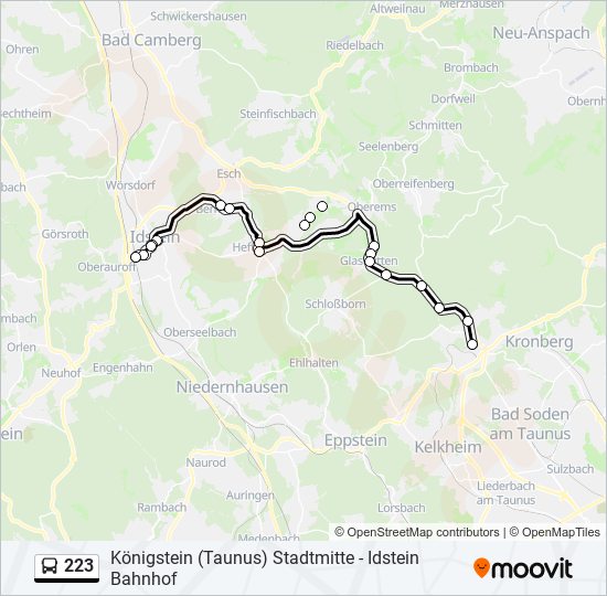 223 Route: Schedules, Stops & Maps - Idstein Bahnhof (Updated)