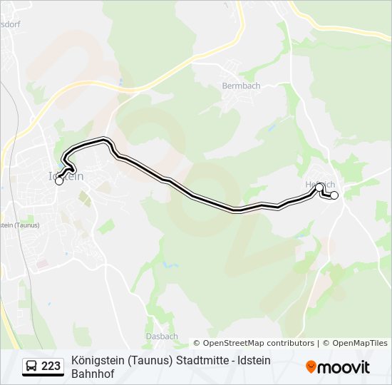 223 Route: Schedules, Stops & Maps - Idstein-Heftrich Raiffeisenstraße ...