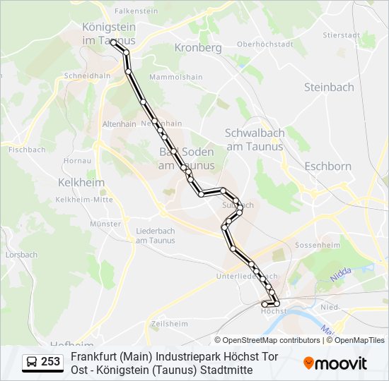 253 Route: Schedules, Stops & Maps - Frankfurt (Main) Höchst Bahnhof (Updated)