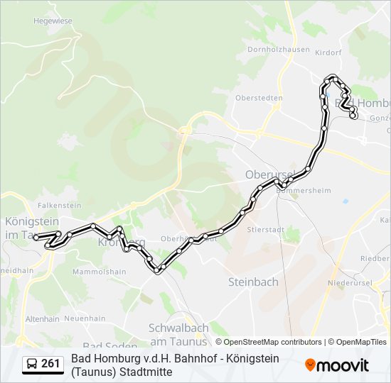 261 Route: Fahrpläne, Haltestellen & Karten - Königstein (Taunus ...