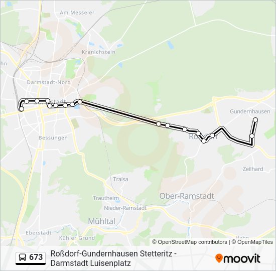 673 Route: Schedules, Stops & Maps - Roßdorf-Gundernhausen Stetteritz ...