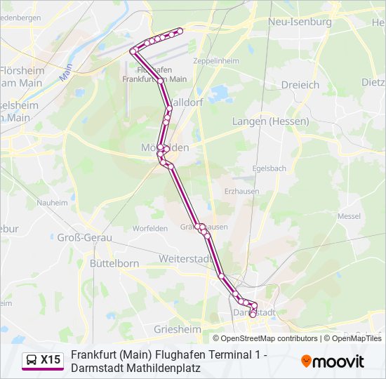 x15 Route: Schedules, Stops & Maps - Darmstadt Mathildenplatz (Updated)