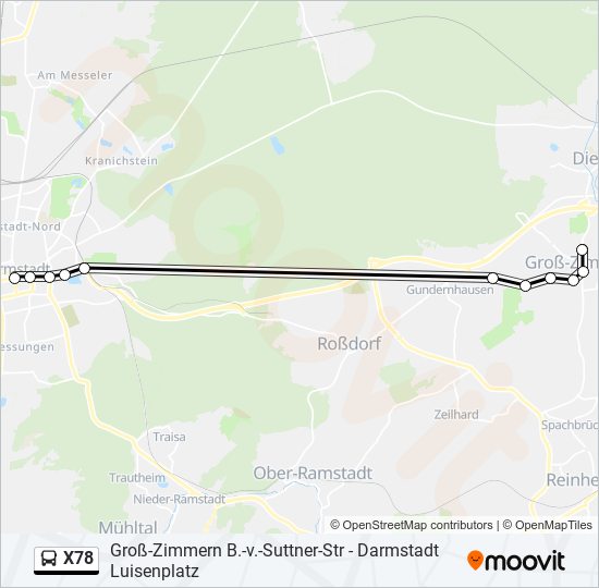 x78 Route: Schedules, Stops & Maps - Darmstadt Luisenplatz (Updated)