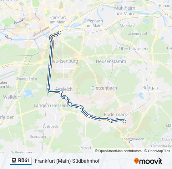 rb61 Route: Schedules, Stops & Maps - Frankfurt (Main) Südbahnhof (Updated)
