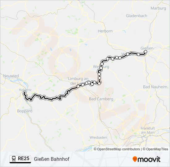 re25 Route: Schedules, Stops & Maps - Gießen Bahnhof (Updated)