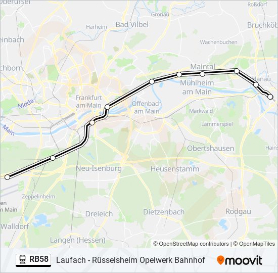 rb58 Route: Schedules, Stops & Maps - Frankfurt (Main) Flughafen Regionalbahnhof (Updated)