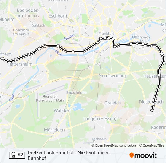s2 Route: Fahrpläne, Haltestellen & Karten - Dietzenbach Bahnhof ...