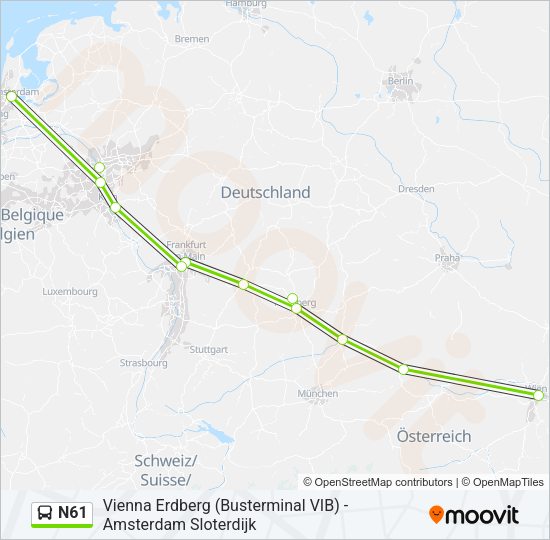 n61 Route: Schedules, Stops & Maps - Amsterdam Sloterdijk (Updated)