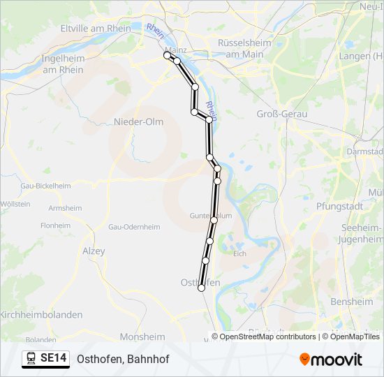 se14 Route: Schedules, Stops & Maps - Osthofen, Bahnhof (Updated)