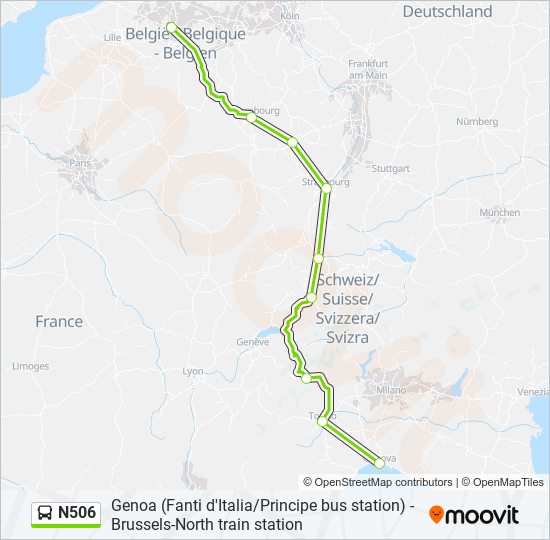 n506 Route: Schedules, Stops & Maps - Genoa (Fanti D'Italia/Principe ...