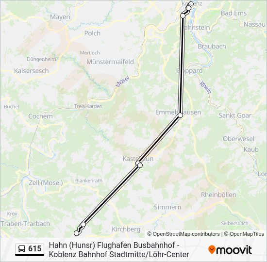 615 Route: Schedules, Stops & Maps - Hahn (Hunsr) Flughafen Busbahnhof ...