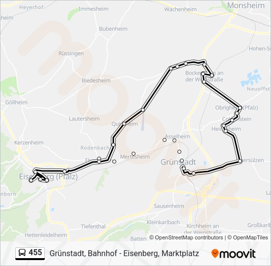 455 Route: Schedules, Stops & Maps - Eisenberg, Schulzentrum (Updated)