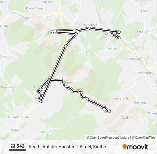 542 Route: Schedules, Stops & Maps - Steffeln, Kirche (Updated)