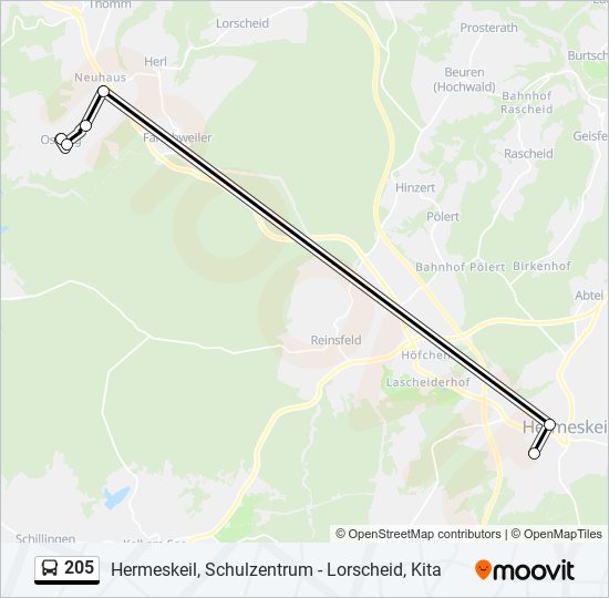 205 Route: Schedules, Stops & Maps - Osburg, Marktplatz (Updated)