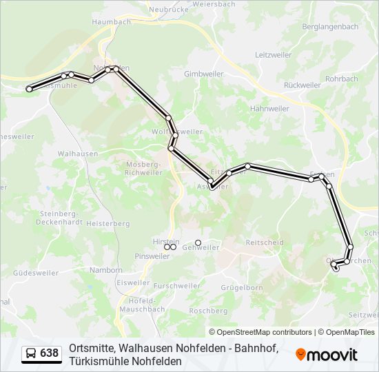 638 Route: Schedules, Stops & Maps - Schulzentrum, Türkismühle ...