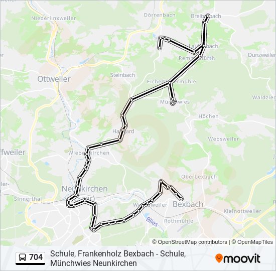 704 Route: Schedules, Stops & Maps - Kirche, Fürth Ottweiler (Updated)