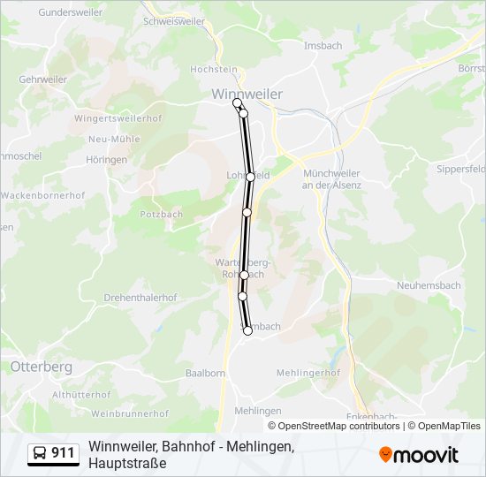 911 Route: Schedules, Stops & Maps - Winnweiler, Grundschule (Updated)
