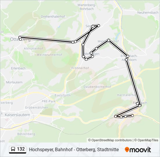 132 Route: Schedules, Stops & Maps - Hochspeyer, Bahnhof (Updated)