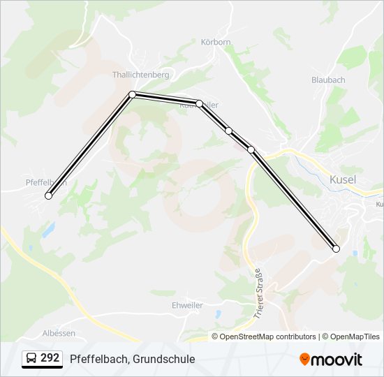 292 Route: Schedules, Stops & Maps - Pfeffelbach, Grundschule (Updated)