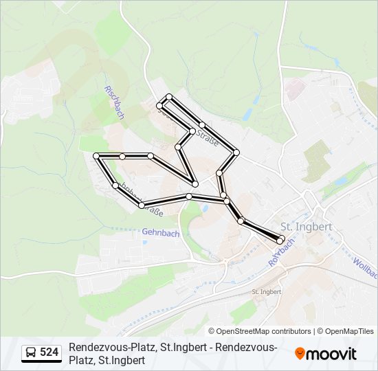 524 Route: Schedules, Stops & Maps - Rendezvous-Platz, St.Ingbert (Updated)